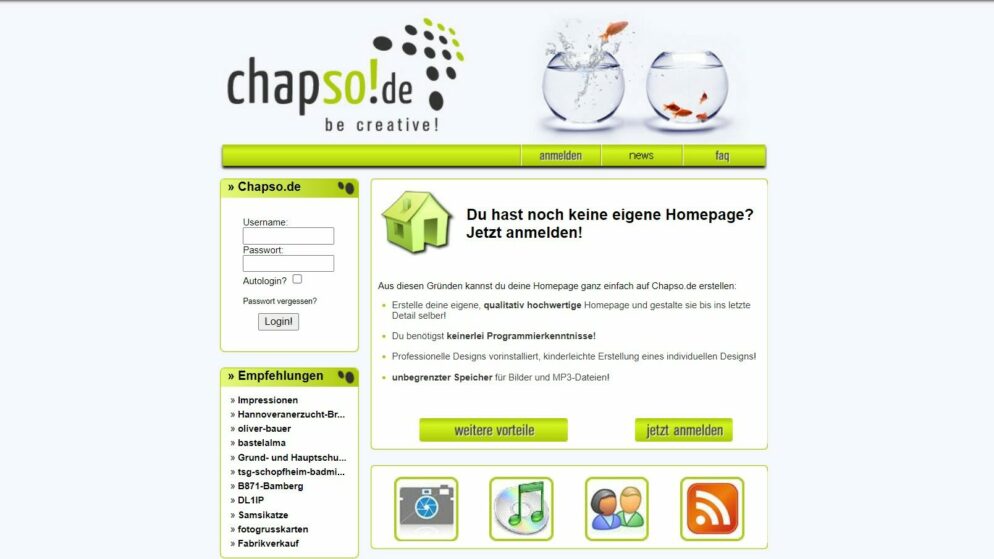 Homepages & Webseiten aus der ganzen Welt - Chapso.de